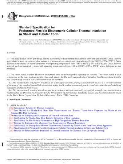 ASTM C534/C534M-20a Red - Standard Specification for Preformed Flexible ...