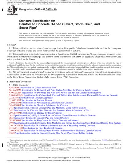 ASTM C655-19 Red - Standard Specification for Reinforced Concrete D ...