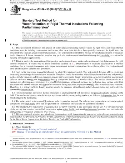 ASTM C1134-17 Red - Standard Test Method for Water Retention of Rigid ...
