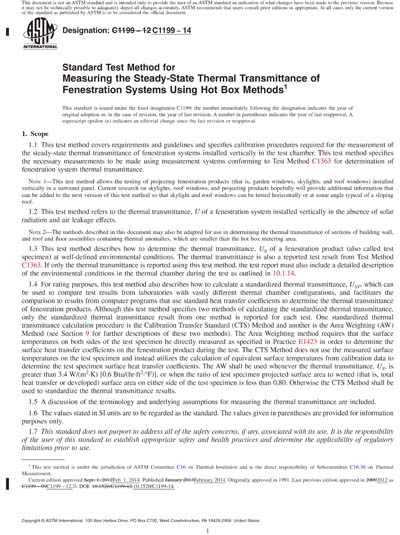 ASTM C1199-14 Red - Standard Test Method for Measuring the Steady-State ...