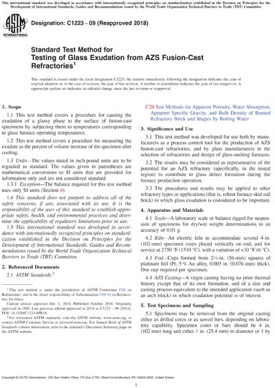 ASTM C1223-09(2018) - Standard Test Method for Testing of Glass ...