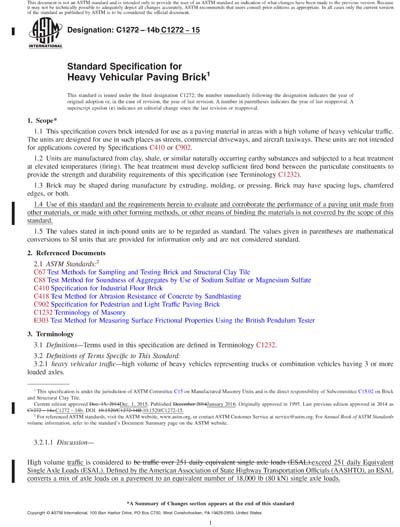 ASTM C1272-15 Red - Standard Specification for Heavy Vehicular Paving ...