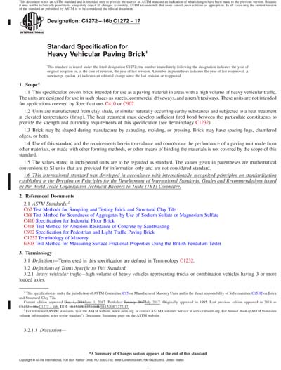 ASTM C1272-17 Red - Standard Specification for Heavy Vehicular Paving ...