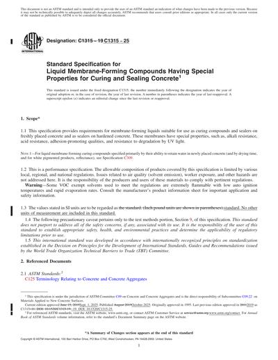 ASTM C1315-25 Red - Standard Specification for Liquid Membrane-Forming ...