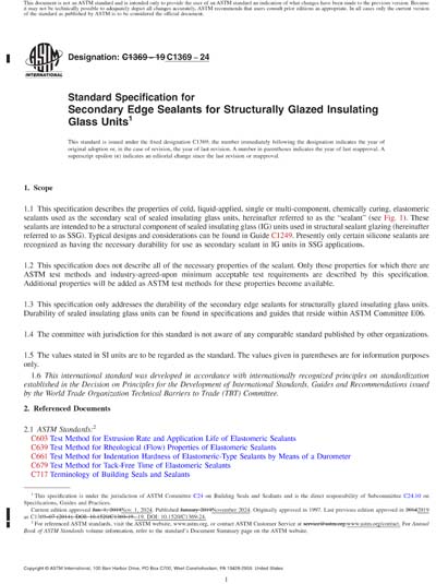 ASTM C1369-24 Red - Standard Specification for Secondary Edge Sealants ...