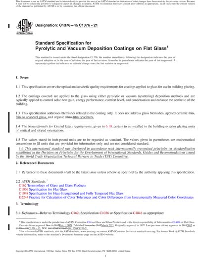 ASTM C1376-21 Red - Standard Specification for Pyrolytic and Vacuum ...