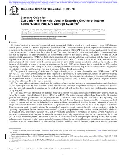 ASTM C1562-10 Red - Standard Guide for Evaluation of Materials Used in ...