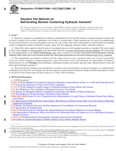 ASTM C1708/C1708M-19 Red - Standard Test Methods for Self-leveling ...