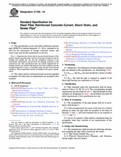 ASTM C1765-16 - Standard Specification for Steel Fiber Reinforced ...