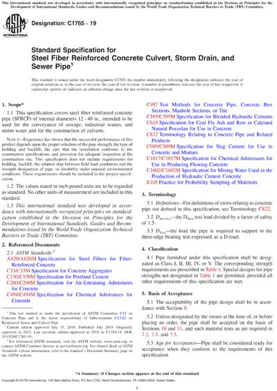 ASTM C1765-19 - Standard Specification for Steel Fiber Reinforced ...