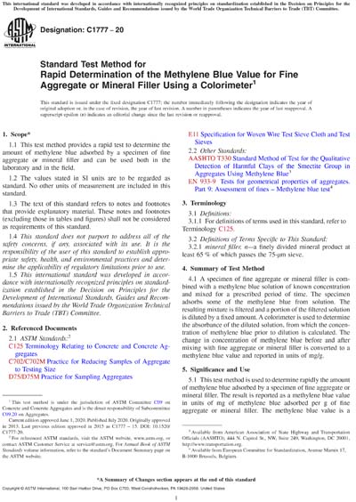 ASTM C1777-20 - Standard Test Method for Rapid Determination of the ...