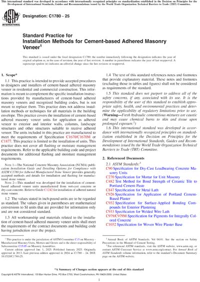 ASTM C1780-25 - Standard Practice for Installation Methods for Cement ...