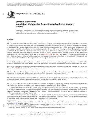 ASTM C1780-25a Red - Standard Practice for Installation Methods for ...