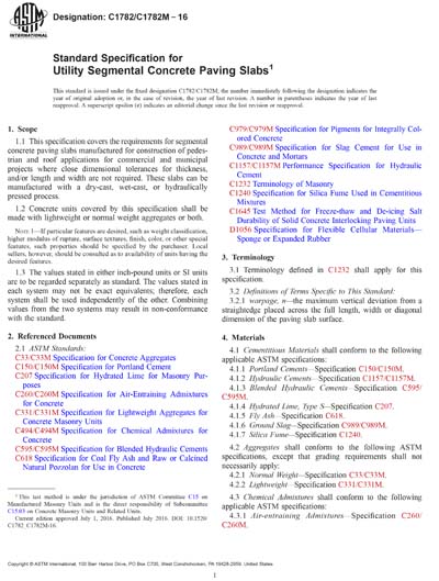 ASTM C1782/C1782M-16 - Standard Specification for Utility Segmental ...