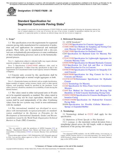 ASTM C1782/C1782M-25 - Standard Specification for Segmental Concrete ...