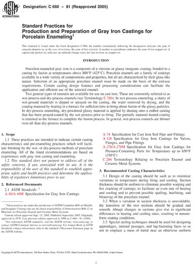 ASTM C660-81(2005) - Standard Practices for Production and Preparation ...