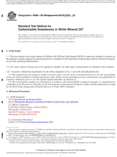 ASTM D565-24 Red - Standard Test Method for Carbonizable Substances in ...