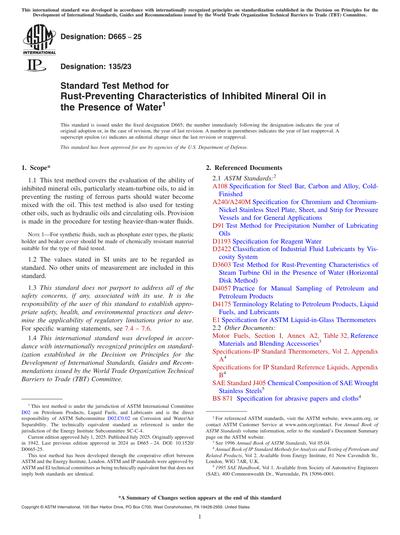 ASTM D665-25 - Standard Test Method for Rust-Preventing Characteristics ...