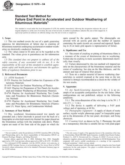 ASTM D1670-04 - Standard Test Method for Failure End Point in ...