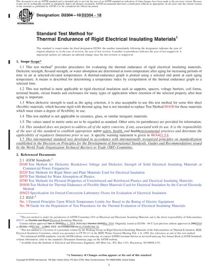 ASTM D2304-18 Red - Standard Test Method for Thermal Endurance of Rigid ...