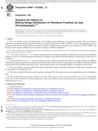 ASTM D2887-14 Red - Standard Test Method for Boiling Range Distribution ...