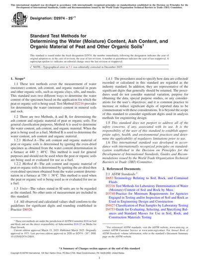 ASTM D2974-25e1 - Standard Test Methods for Determining the Water ...