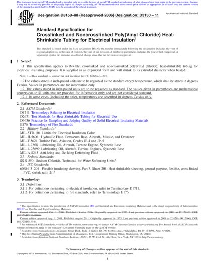 ASTM D3150-11 Red - Standard Specification for Crosslinked and ...