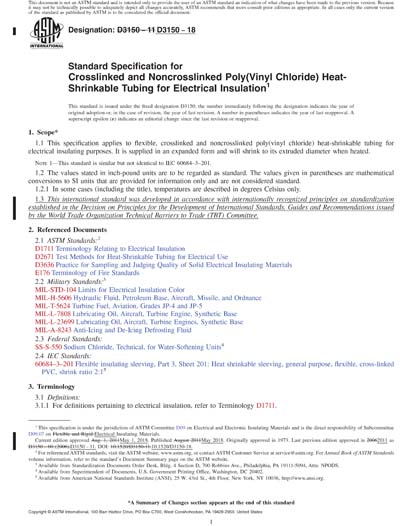 ASTM D3150-18 Red - Standard Specification for Crosslinked and ...