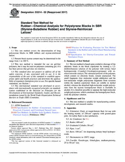 ASTM D3314-02(2017) - Standard Test Method for Rubber - Chemical ...
