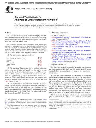 ASTM D4337-89(2025) - Standard Test Methods for Analysis of Linear ...