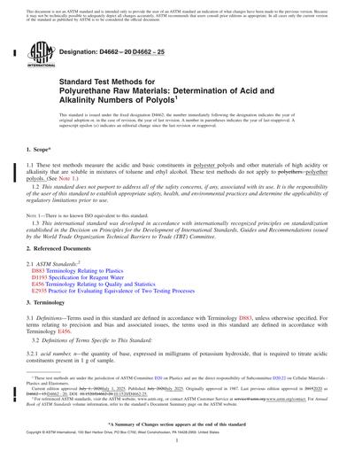 ASTM D4662-25 Red - Standard Test Methods for Polyurethane Raw ...