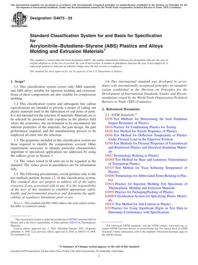 ASTM D4673-23 - Standard Classification System for and Basis for ...