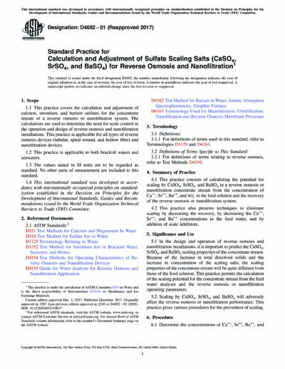 ASTM D4692-01(2017) - Standard Practice for Calculation and Adjustment ...