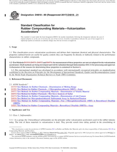 ASTM D4818-21 Red - Standard Classification for Rubber Compounding ...