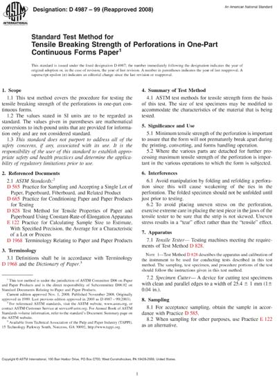ASTM D4987-99(2008) - Standard Test Method for Tensile Breaking ...