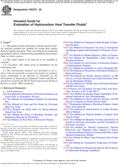 ASTM D5372-25 - Standard Guide for Evaluation of Hydrocarbon Heat ...