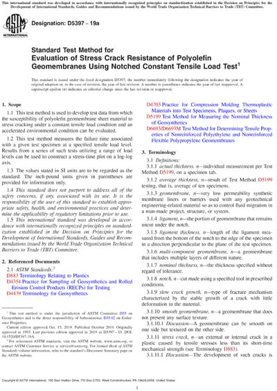ASTM D5397-19a - Standard Test Method for Evaluation of Stress Crack ...