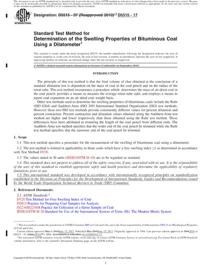 ASTM D5515-17 Red - Standard Test Method for Determination of the ...