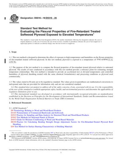 ASTM D5516-26 Red - Standard Test Method for Evaluating the Flexural ...