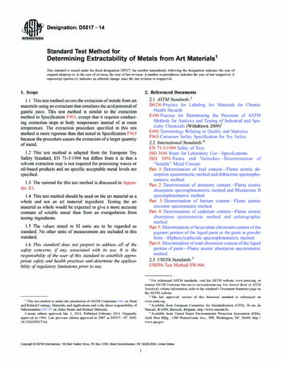 ASTM D5517-14 - Standard Test Method for Determining Extractability of ...