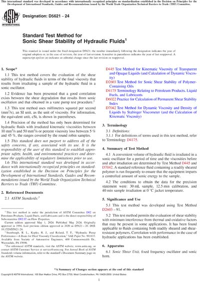ASTM D5621-24 - Standard Test Method for Sonic Shear Stability of ...