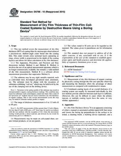 ASTM D5796-10(2015) - Standard Test Method for Measurement of Dry Film ...
