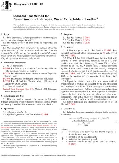 ASTM D6016-06 - Standard Test Method for Determination of Nitrogen ...