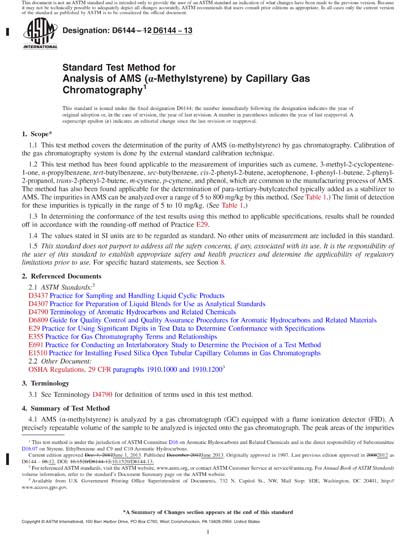 ASTM D6144-13 Red - Standard Test Method for Analysis of AMS (α ...
