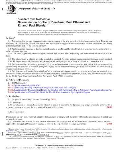 ASTM D6423-19 Red - Standard Test Method for Determination of pHe of ...