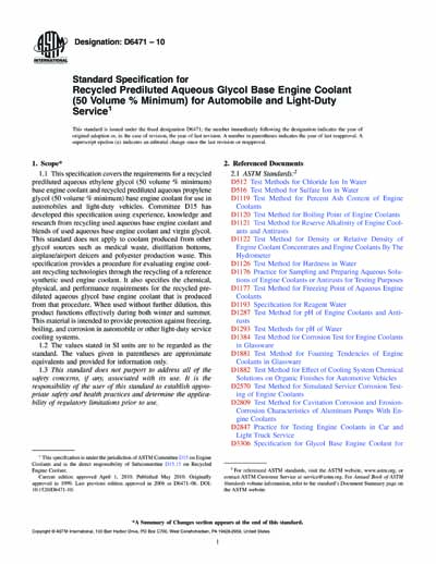ASTM D6471-10 - Standard Specification for Recycled Prediluted Aqueous ...