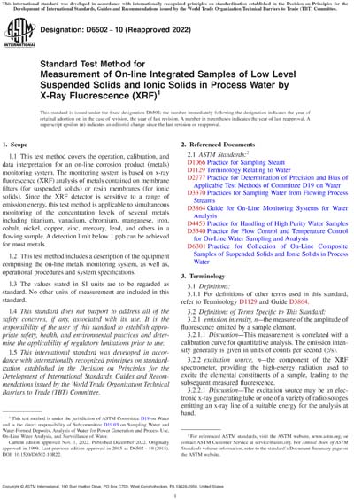 ASTM D6502-10(2022) - Standard Test Method for Measurement of On-line ...