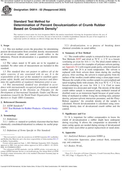 ASTM D6814-02(2023) - Standard Test Method for Determination of Percent ...