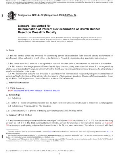 ASTM D6814-24 Red - Standard Test Method for Determination of Percent ...