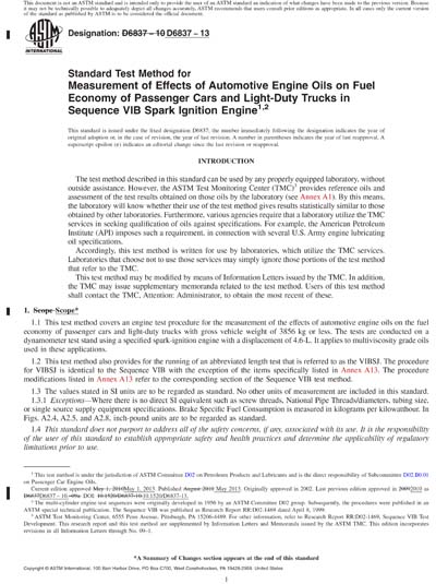 ASTM D6837-13 Red - Standard Test Method for Measurement of Effects of ...
